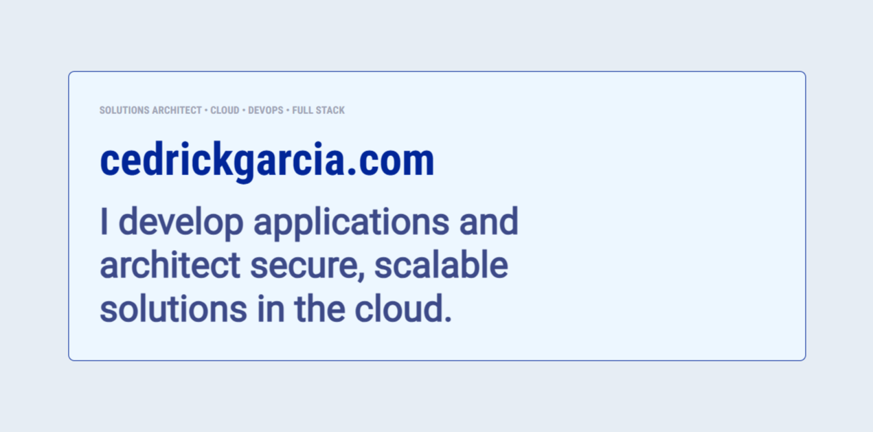 John Cedrick Garcia - Full Stack Developer & Cloud Solutions Architect